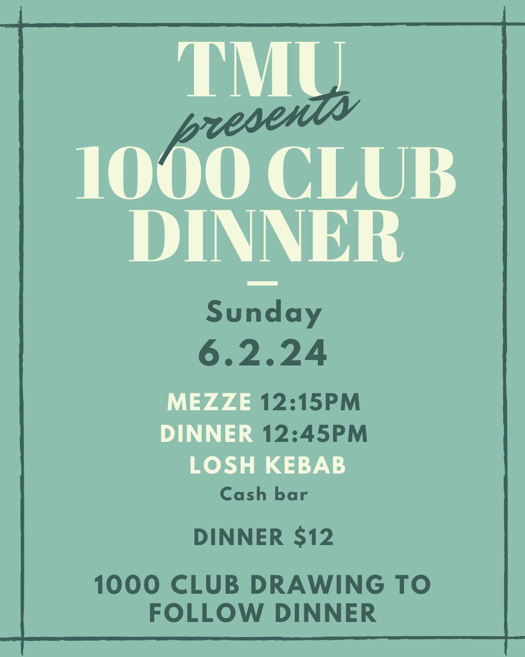 1000 Club Drawing and Dinner - Holy Trinity Armenian Church of Greater ...